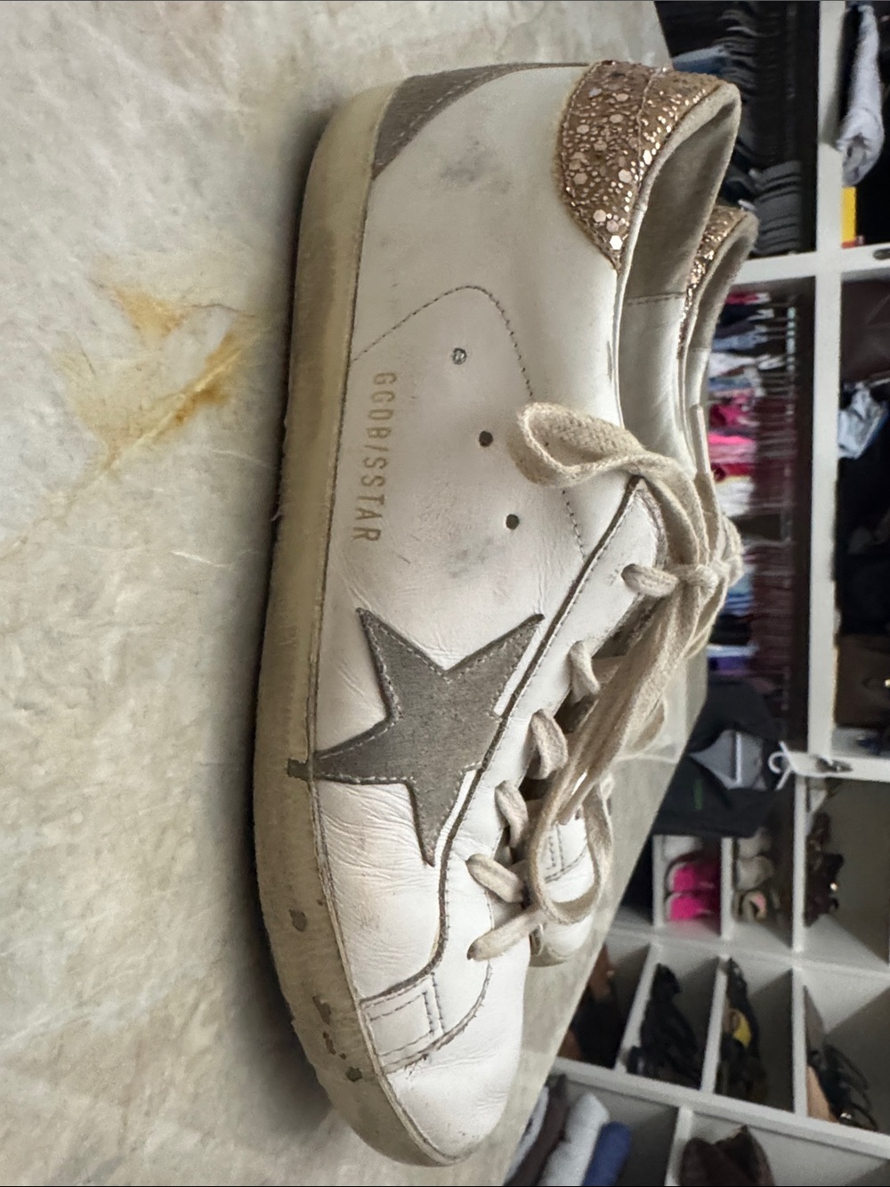 Golden Goose | Shoes | Golden Goose White Sneakers With Gray Star And ...
